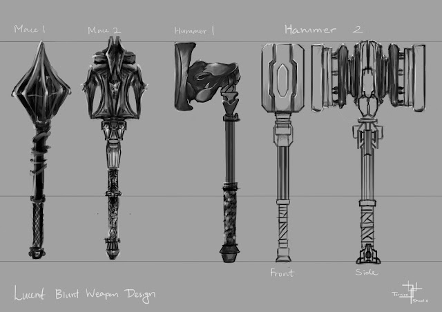 Ternion Studio : Hui Ling: Sem 2 Week 5: Blunt Weapon Concept Art