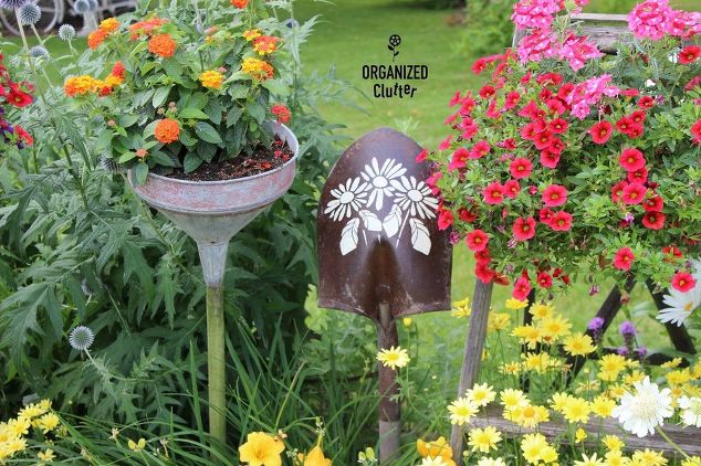 A Funnel Planter from Garage Sale Finds & Other Funnel Ideas ...