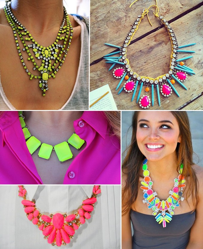 Blog da Tá: DIY: maxi colar neon!