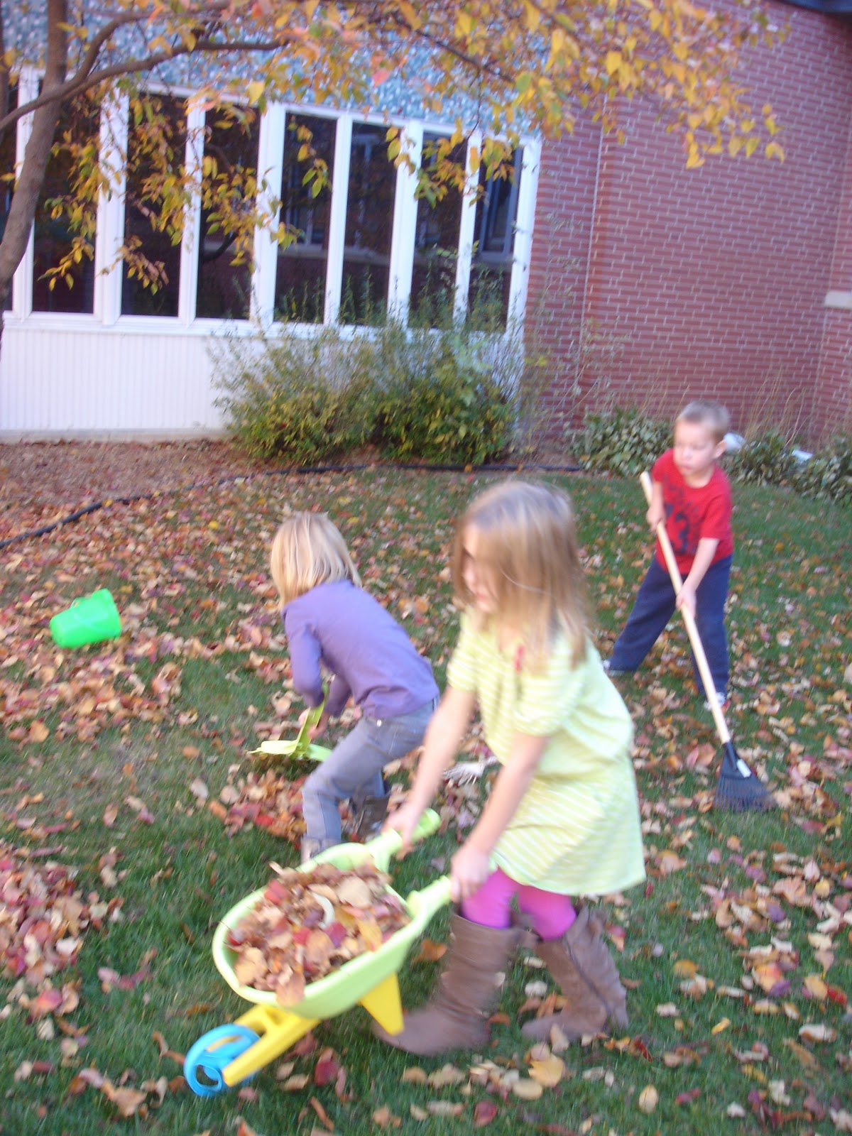 The Very Hungry Preschoolers: Raking Leaves