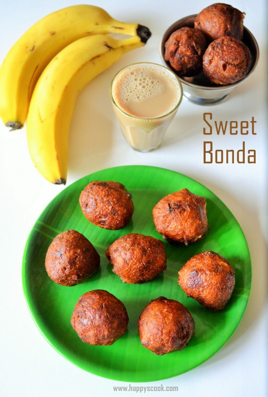 Sweet Bonda Recipe | Wheat Flour Unniappam | Fried Whole Wheat Banana ...