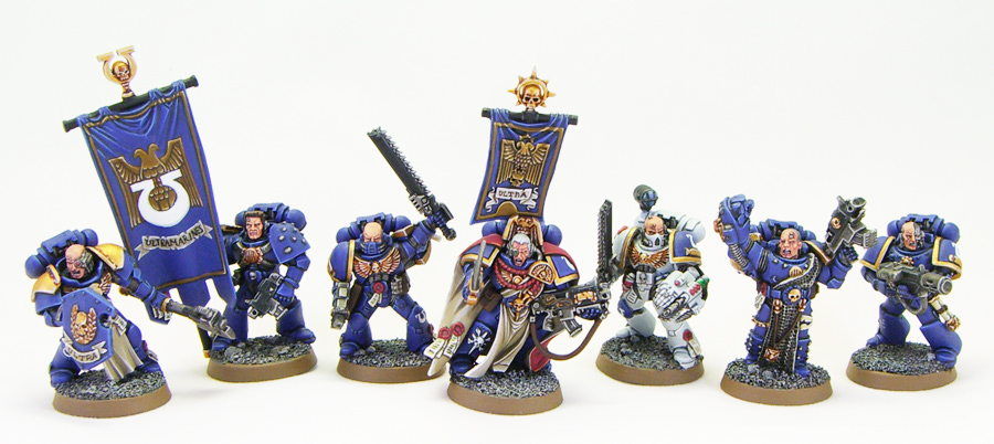 Showcase: Ultramarines Command Squad - Tale of Painters