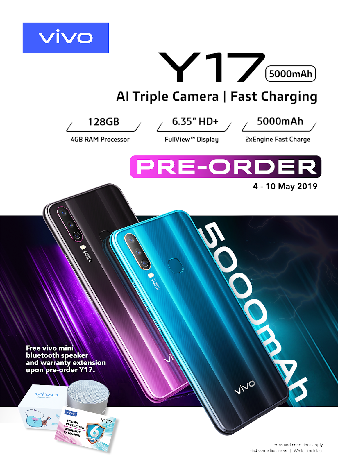 Pre-Order For The All-New Vivo Y17 With AI Triple Camera To Begin From ...
