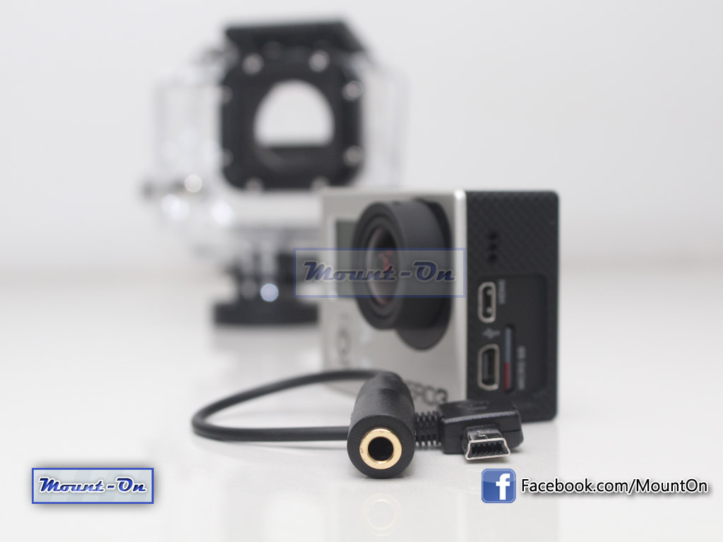 Action Sport Camera Gear: GoPro Hero 3 Compatible 3.5mm Mic Adapter