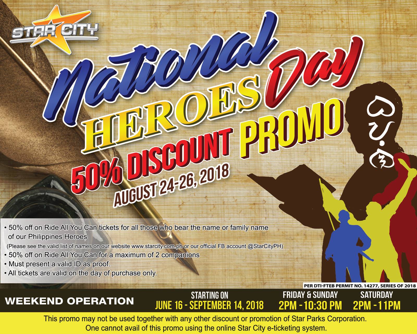 Manila Shopper: Star City National Heroes Day Promo: Aug 2018