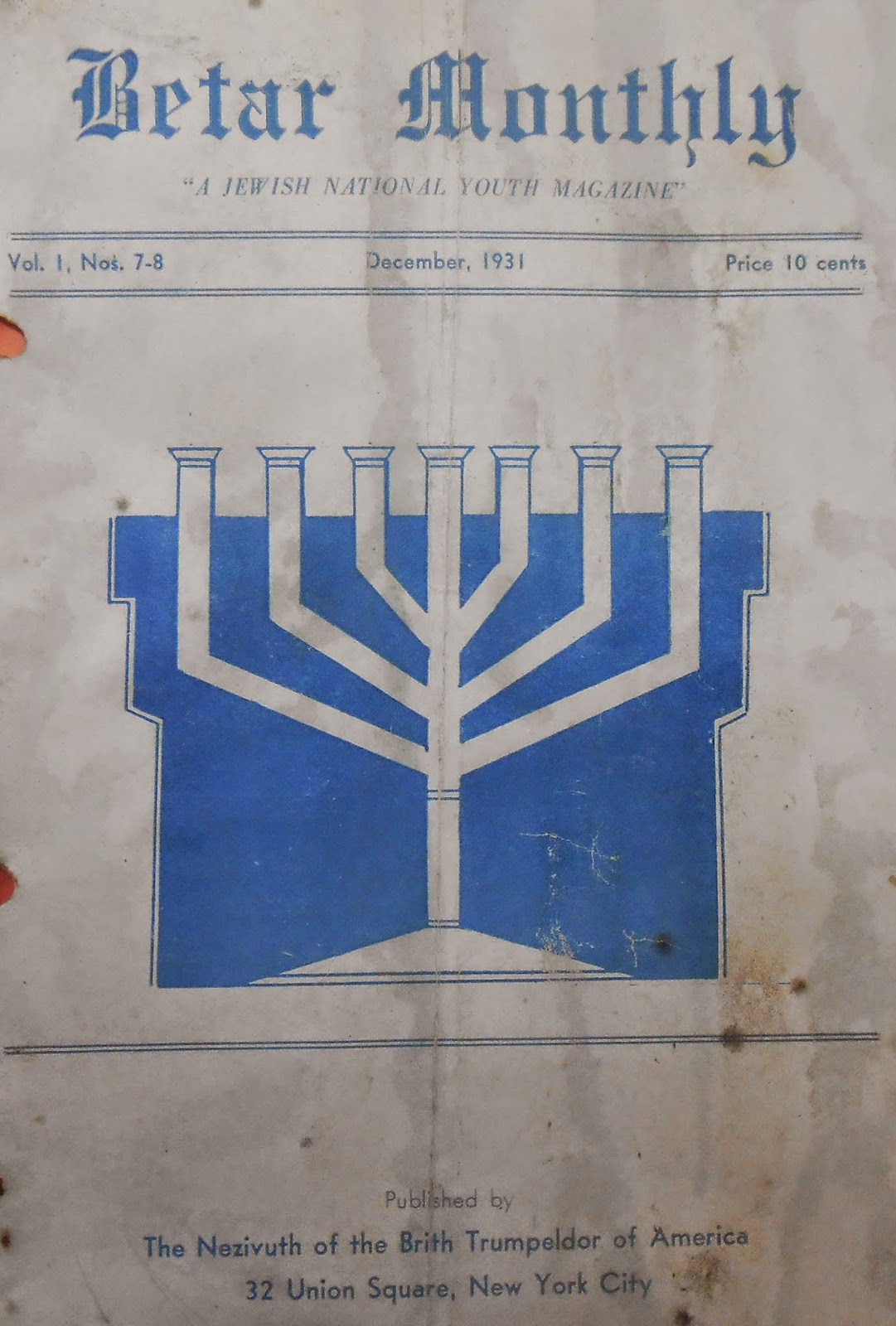 Betarim In North America: Betar USA 1931