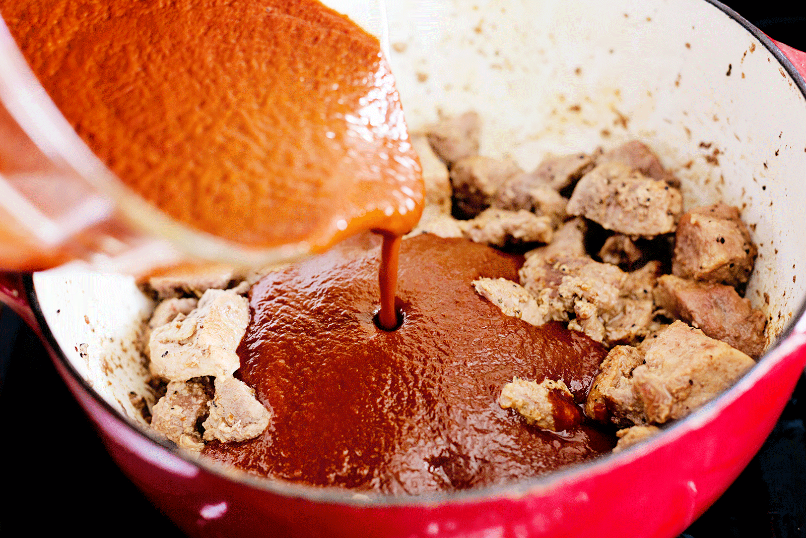 Chile Colorado with Pork (Mexican chile stew)