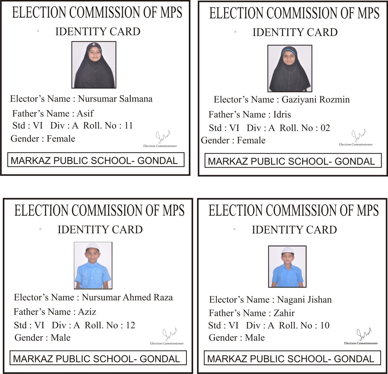 MARKAZ PUBLIC SCHOOL GONDAL Election Id Card markaz-public-school-gondal-election-id-card