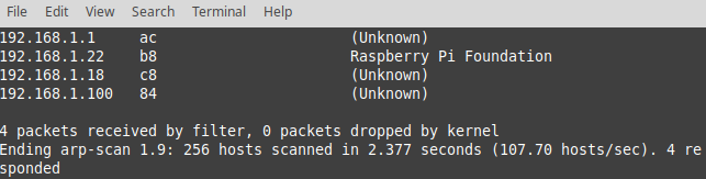 Electronics Blog: ARP -SCAN for MAC Address Lookup