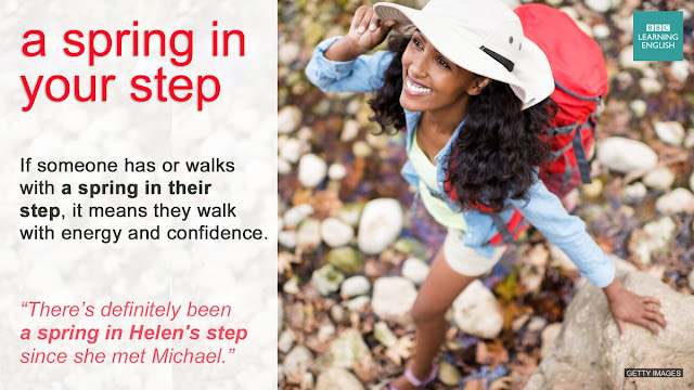 English is FUNtastic: Idiom: A spring in your step