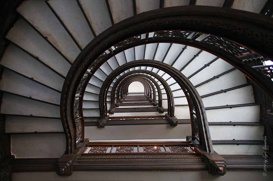 Chicago - Architecture & Cityscape: The Rookery: Oriel Staircase [By ...