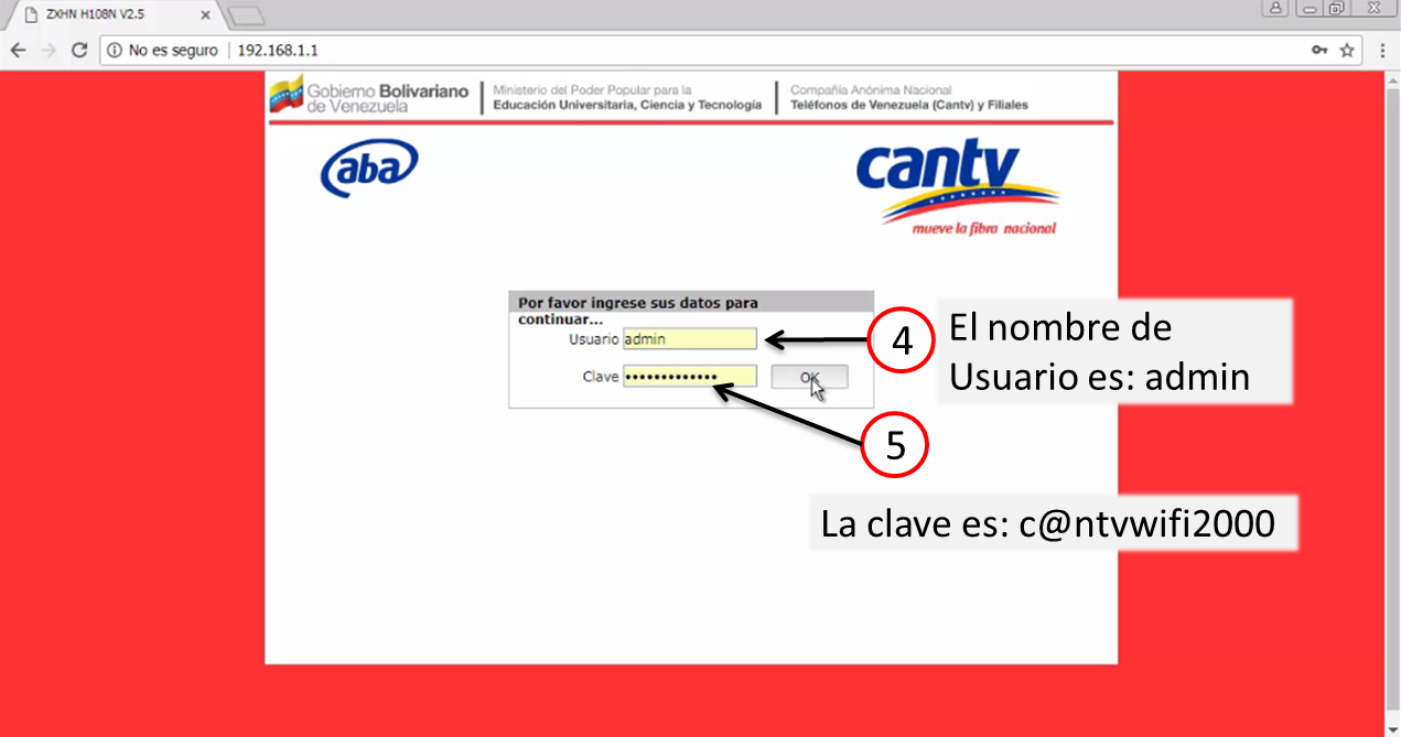 Cómo cambiar nombre y contraseña del Router/Modem (WIFI) ZTE de CANTV o ...