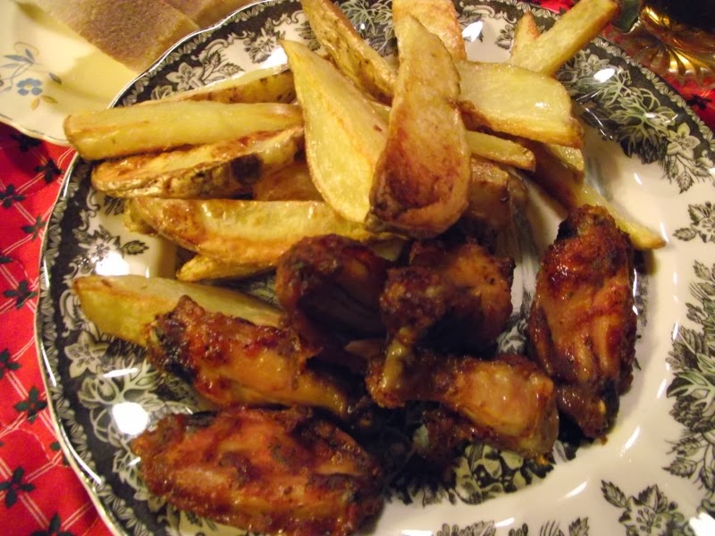 Canadian Needle Nana: Baked Fries and Chicken Wings