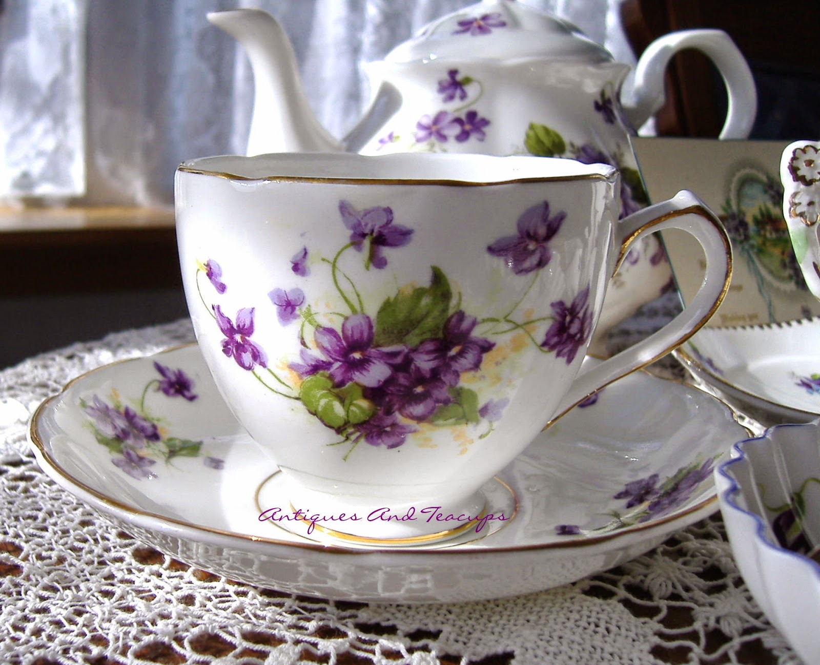 Antiques And Teacups: Tuesday Cuppa Tea, Violets Tea, Anniversary ...