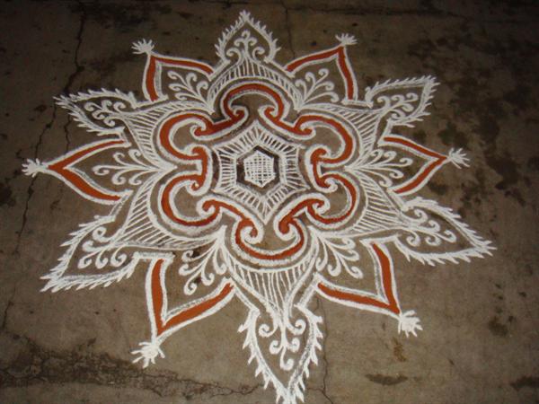SARAPANDIAN DIRECTORY: RICE FLOUR 'MAA KOLAM' FOR SPECIAL OCCASION