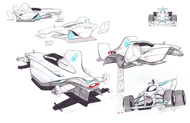 Design Two Drive: closed cockpit, minimal aero F1 sketch fun