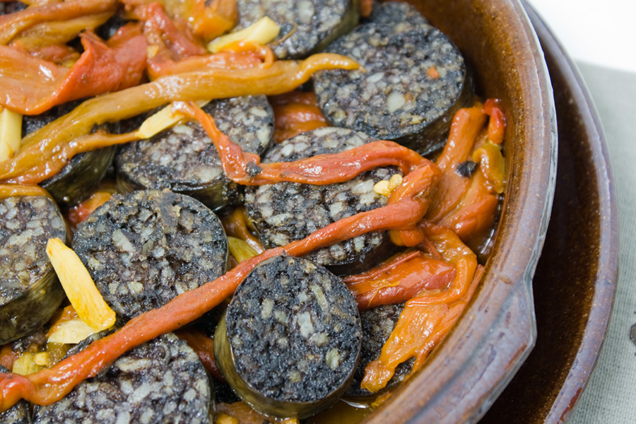 e-cocinablog: morcilla de Burgos con tomate o con pimientos