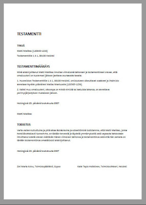 Miten laadit testamentin - mitä asioita testamentissa tulee huomioida?