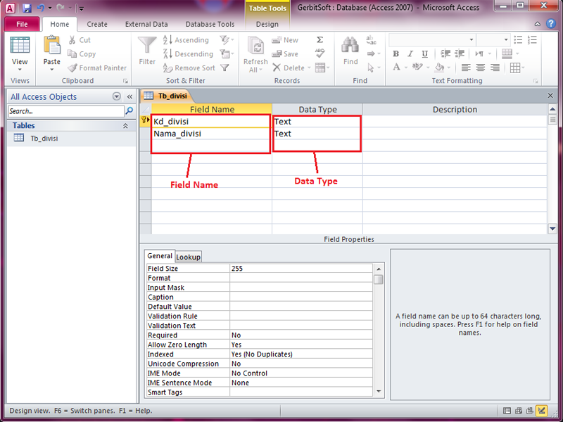 Cara Membuat Database dengan Microsoft Access 2010 ~ Gerbitorial ...
