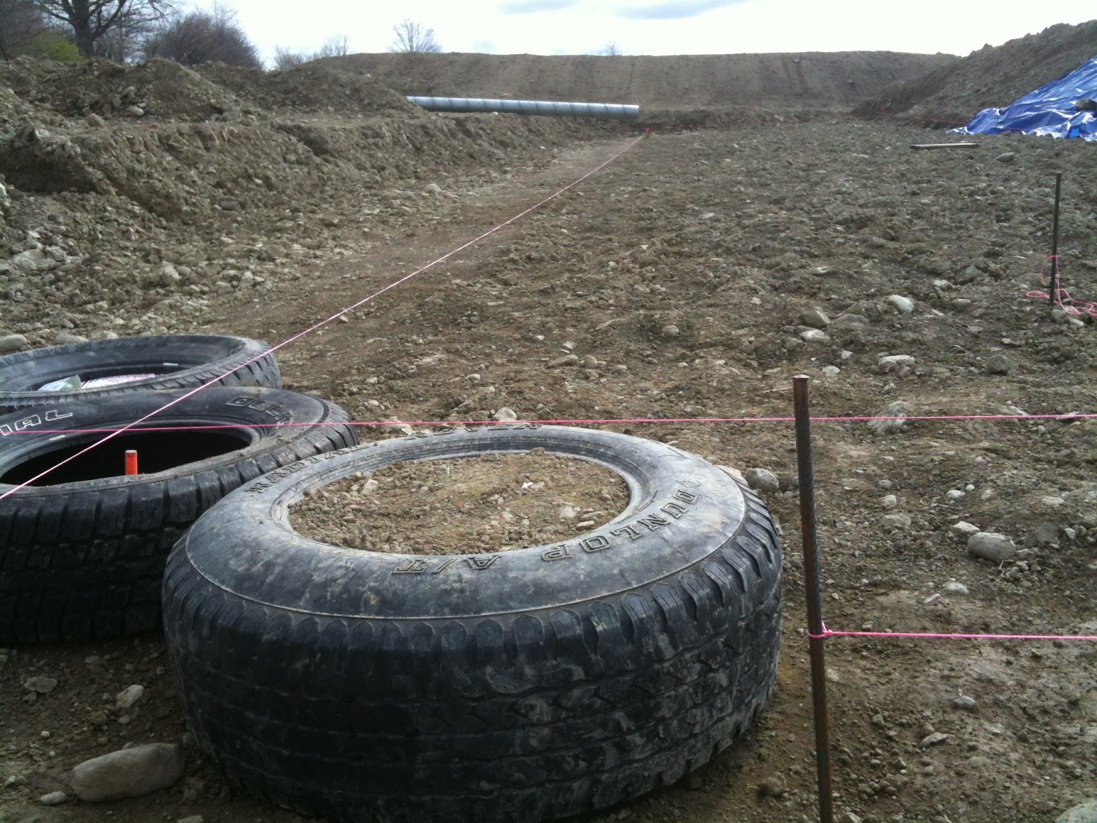 The Freeville Earthship: The First Tire!
