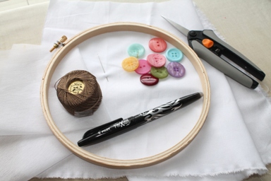 Sew Lux Fabric : Blog: Summertime Adventures: Button Hoop Tutorial