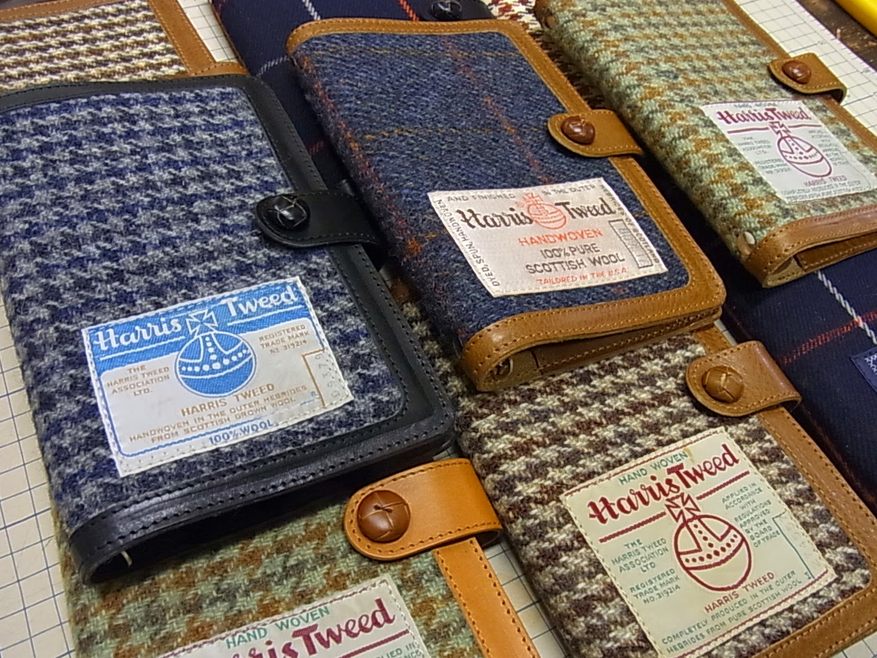 metal craft Japan: Harris Tweed Book Cover / Diary (Remake a Jacket's)