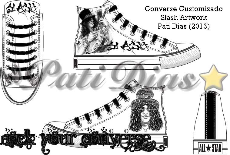 Converse All Star Customizado - Rock Your Converse!: Slash