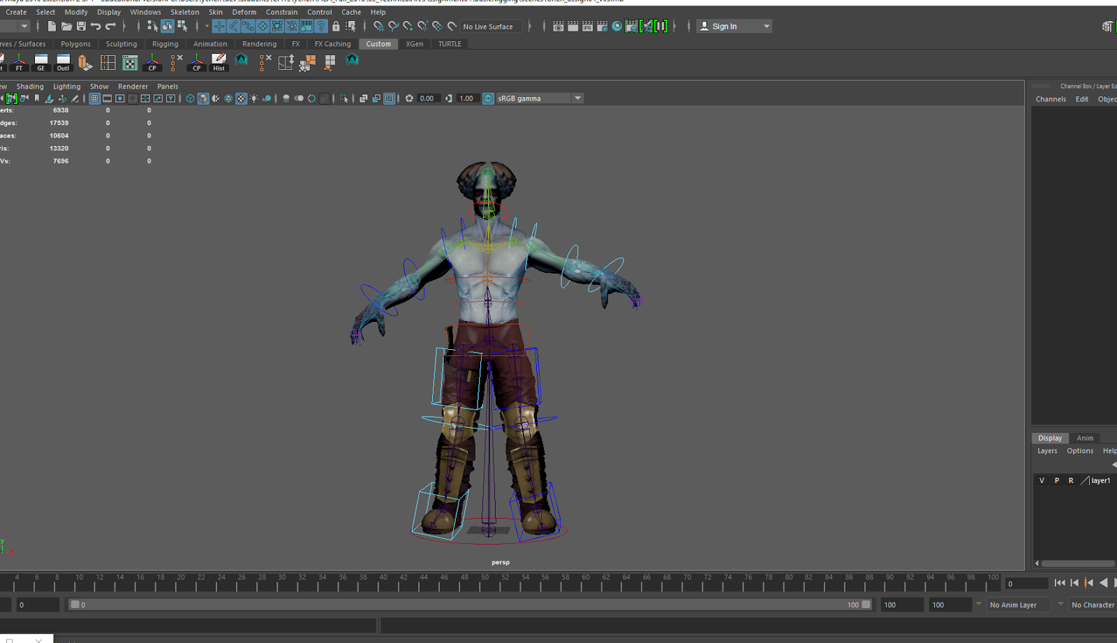 Yanjun Chen@FIEA: Tech Art Assignment Basic Rigging