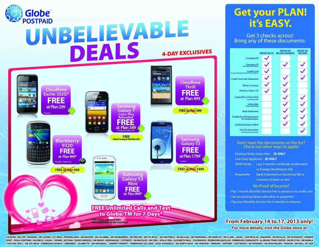 TechOverdose Globe Postpaid Promos February 2013 techoverdose-globe-postpaid-promos-february-2013