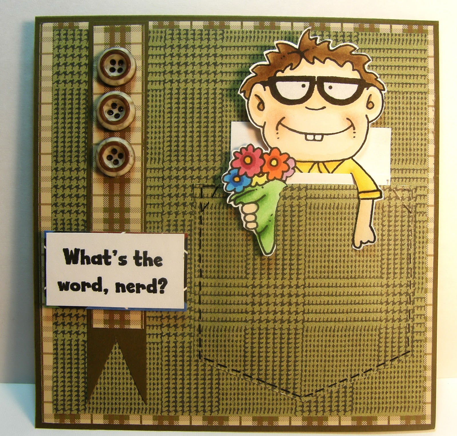 LUV MY CARDS: Hambo "NERD" Challenge-Aww he's so cute!