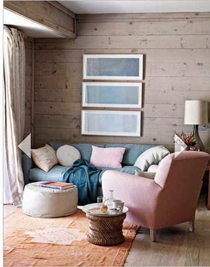 Salas en color rosa y celeste