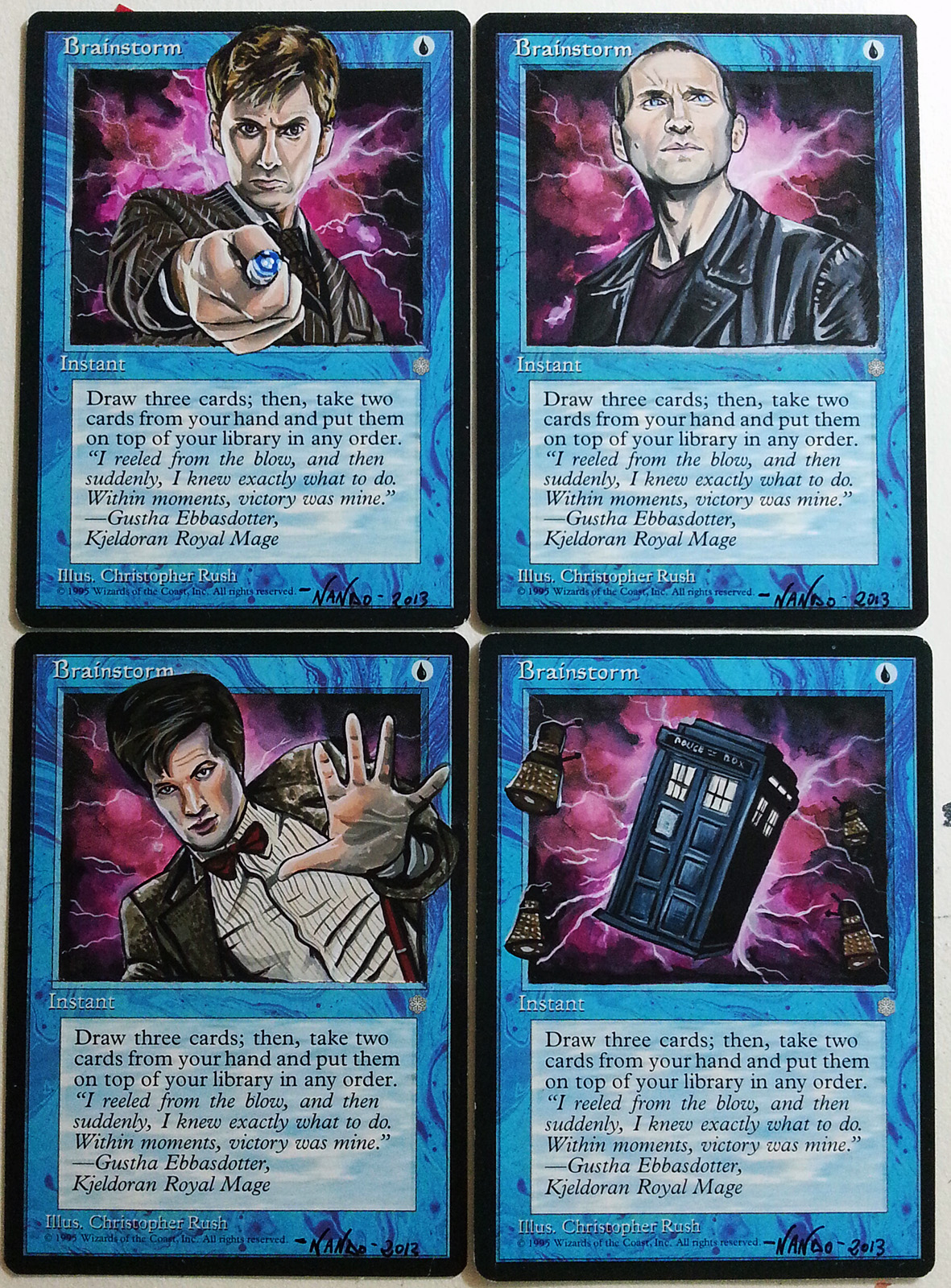 Fernando Delgado Art Mtg Altered Card Brainstorm Playset Drwho