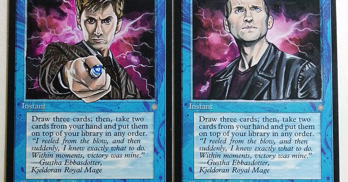 Fernando Delgado Art Mtg Altered Card Brainstorm Playset Drwho