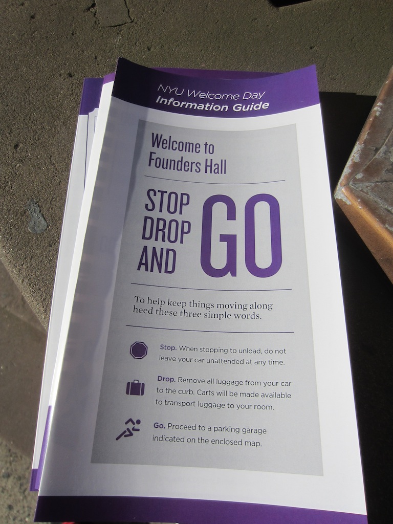 EV Grieve: Welcome NYU, now Stop, Drop and Go
