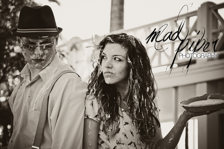madpiper photography: Brad and Yari's Engagement Pie Fight