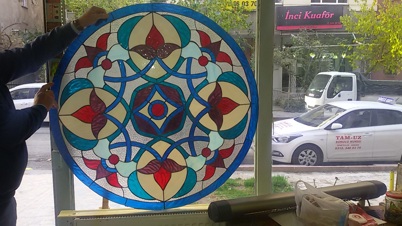 ART VİTRAY kubbe vitray kubbe vitrayı tavan vitrayı,kubbe vitray ...