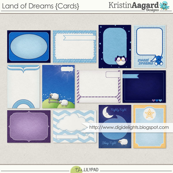 Land of Dreams journal cards freebie from Kristin Aagard Designs - J ...