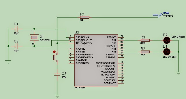 Astabil cu led-uri folosind microcontroller PIC16F876 si ARDUINO ...