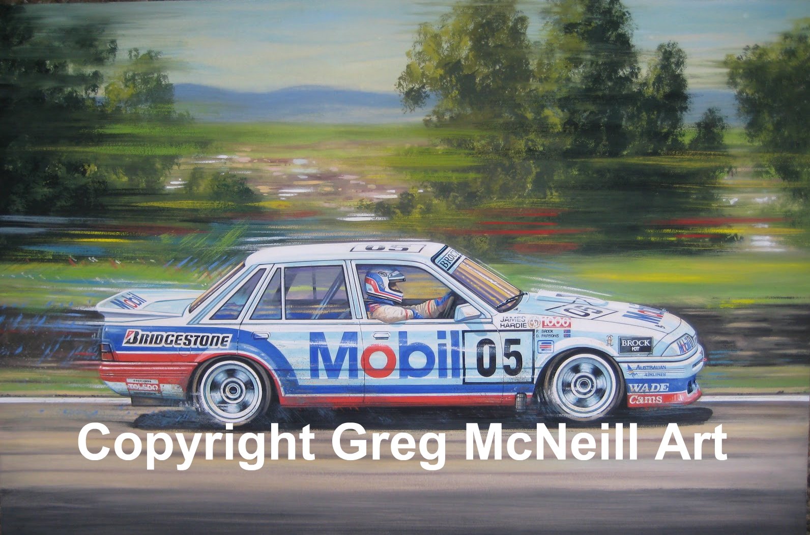 Greg McNeill Art: Peter Brock - Holden Commodore VL, Bathurst 1987