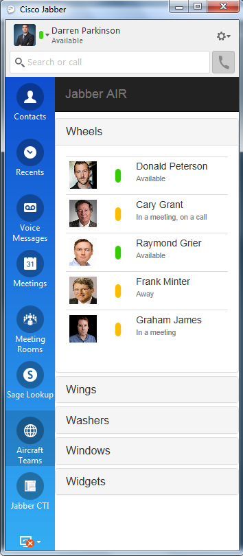 Parky's Place: Cisco Jabber Custom Tabs, CTI Screen Pop and Presence