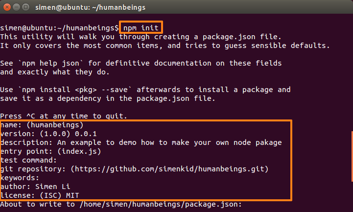 製作 node 套件 (I) - New Repository