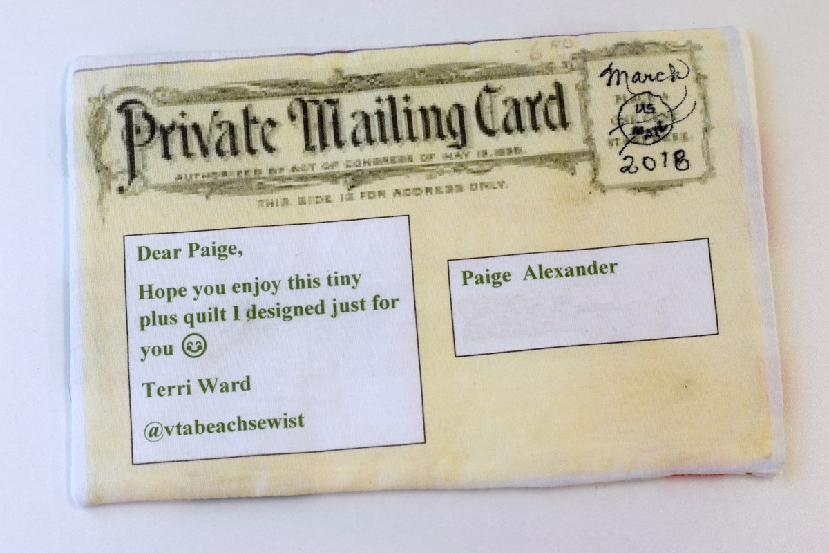 Quilted Blooms: Postcard Exchange Blog Hop Plus Signs