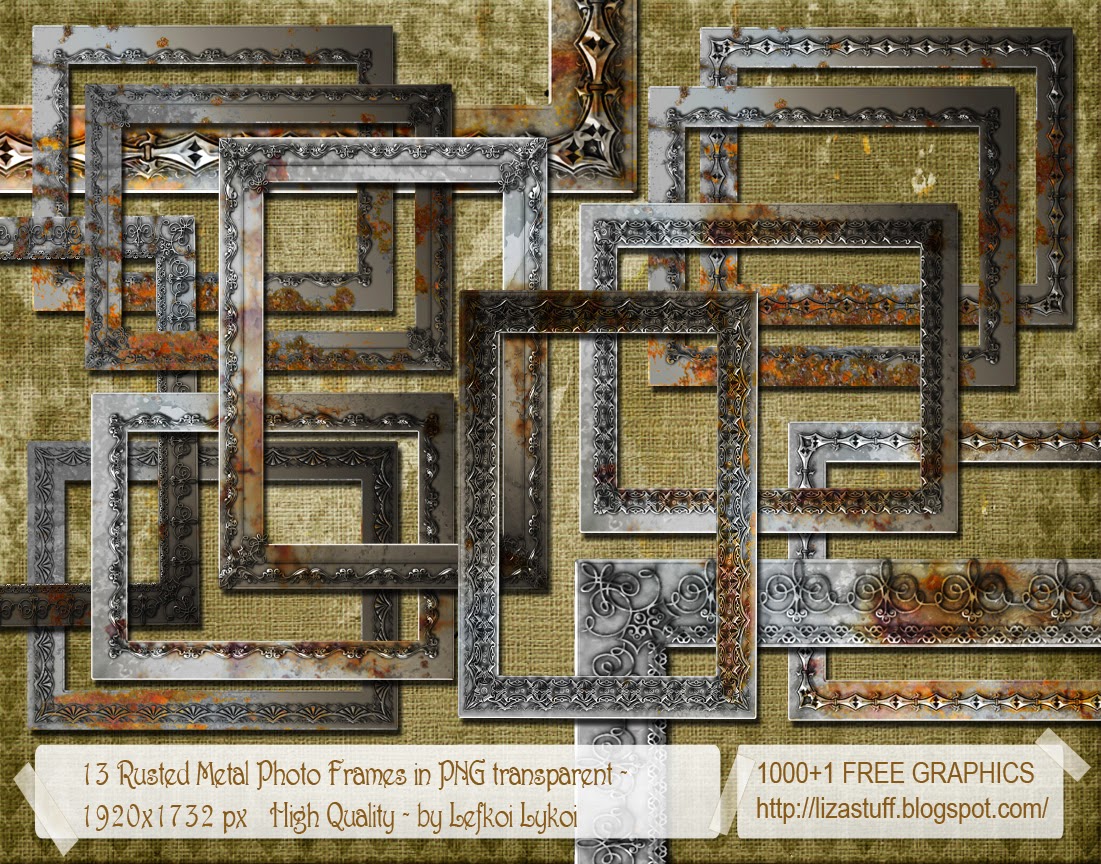 13 Rusted Metal Frames. | Στάλες στο γαλάζιο