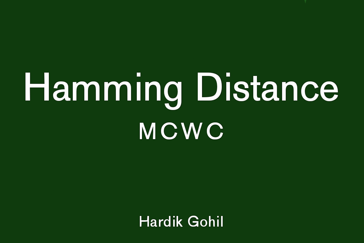Write A Program To Find Hamming Distance