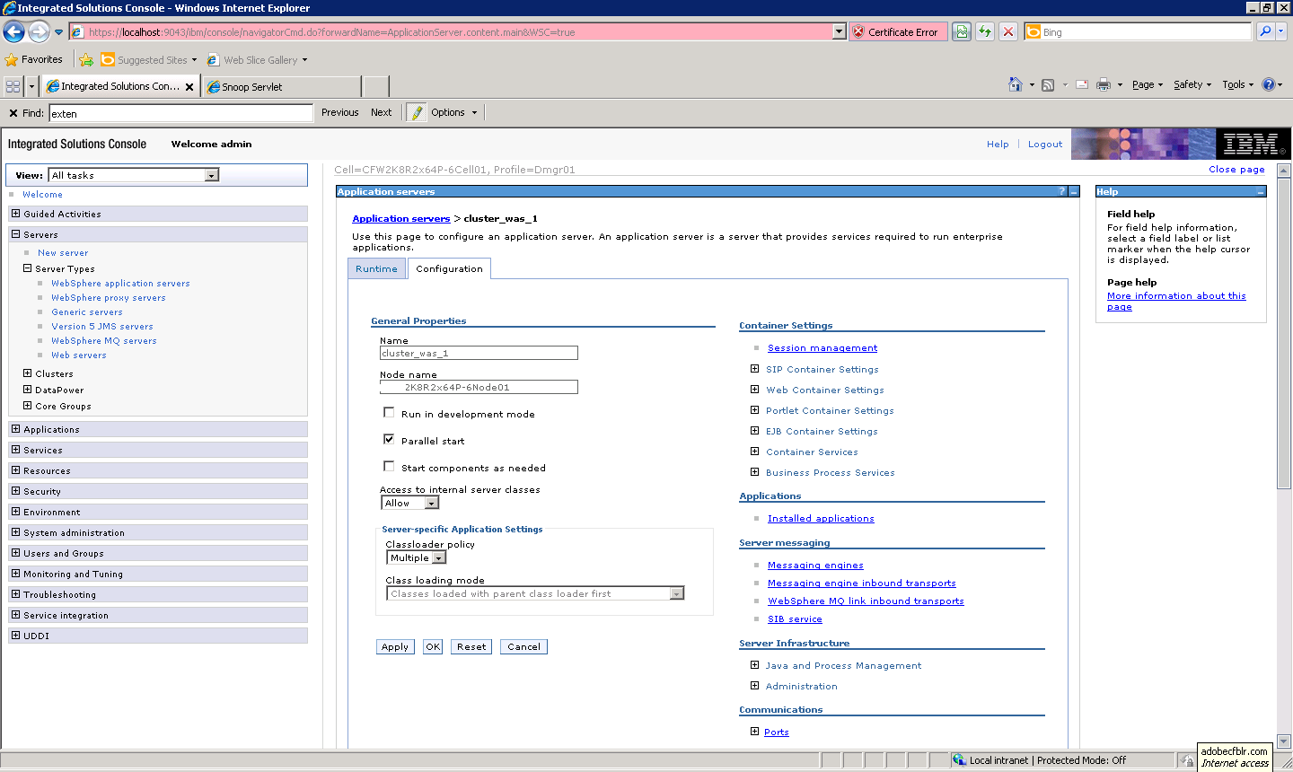 Facets Enable Debugging In Websphere Application Server 7 0 Nd