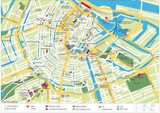 Map of Amsterdam, The Netherlands