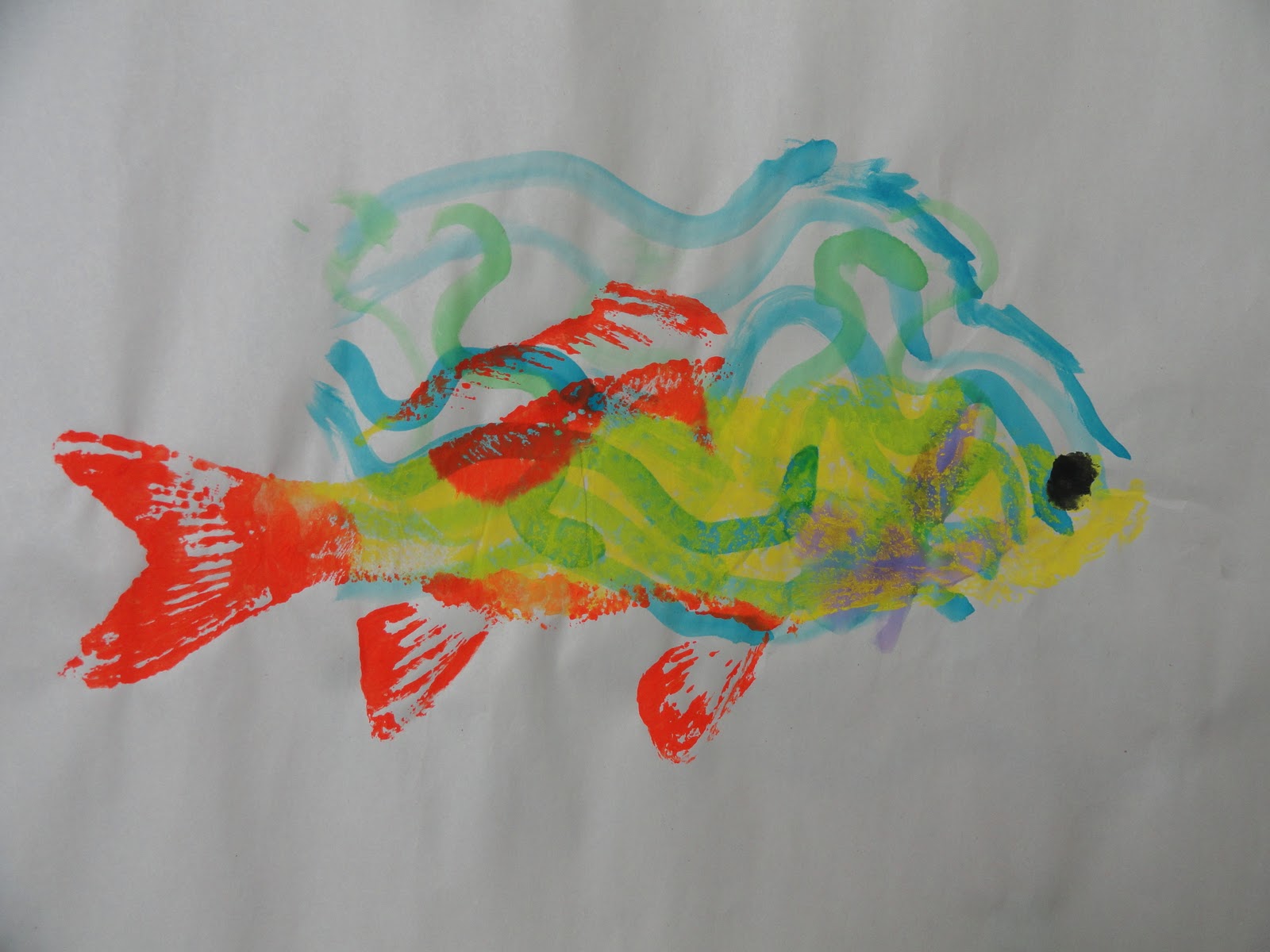 Splats, Scraps and Glue Blobs: Fish Printing (Gyotaku) with Kindergarten