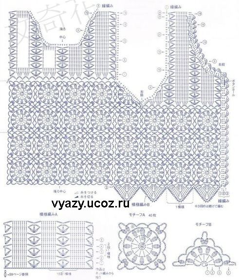 Ergahandmade: Crochet Vest + Diagrams + Free Pattern