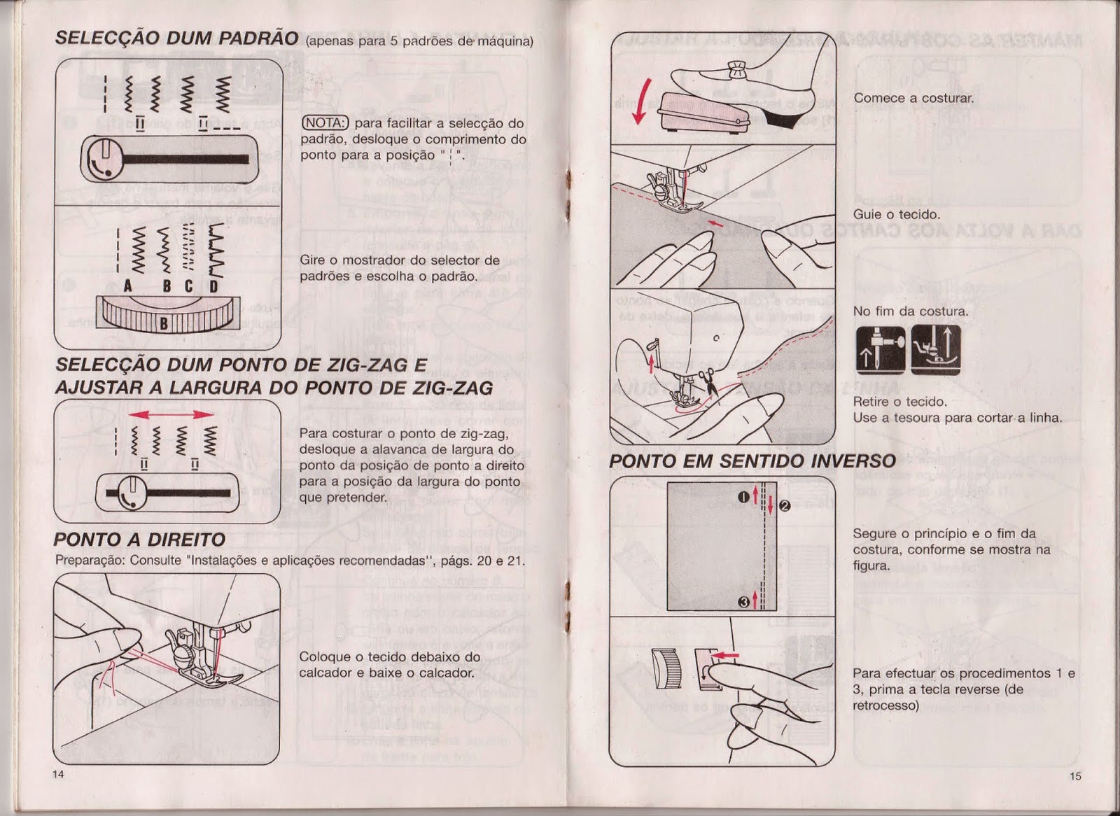 Lãs com Tons: Manual de Instruções da Singer mod. 345