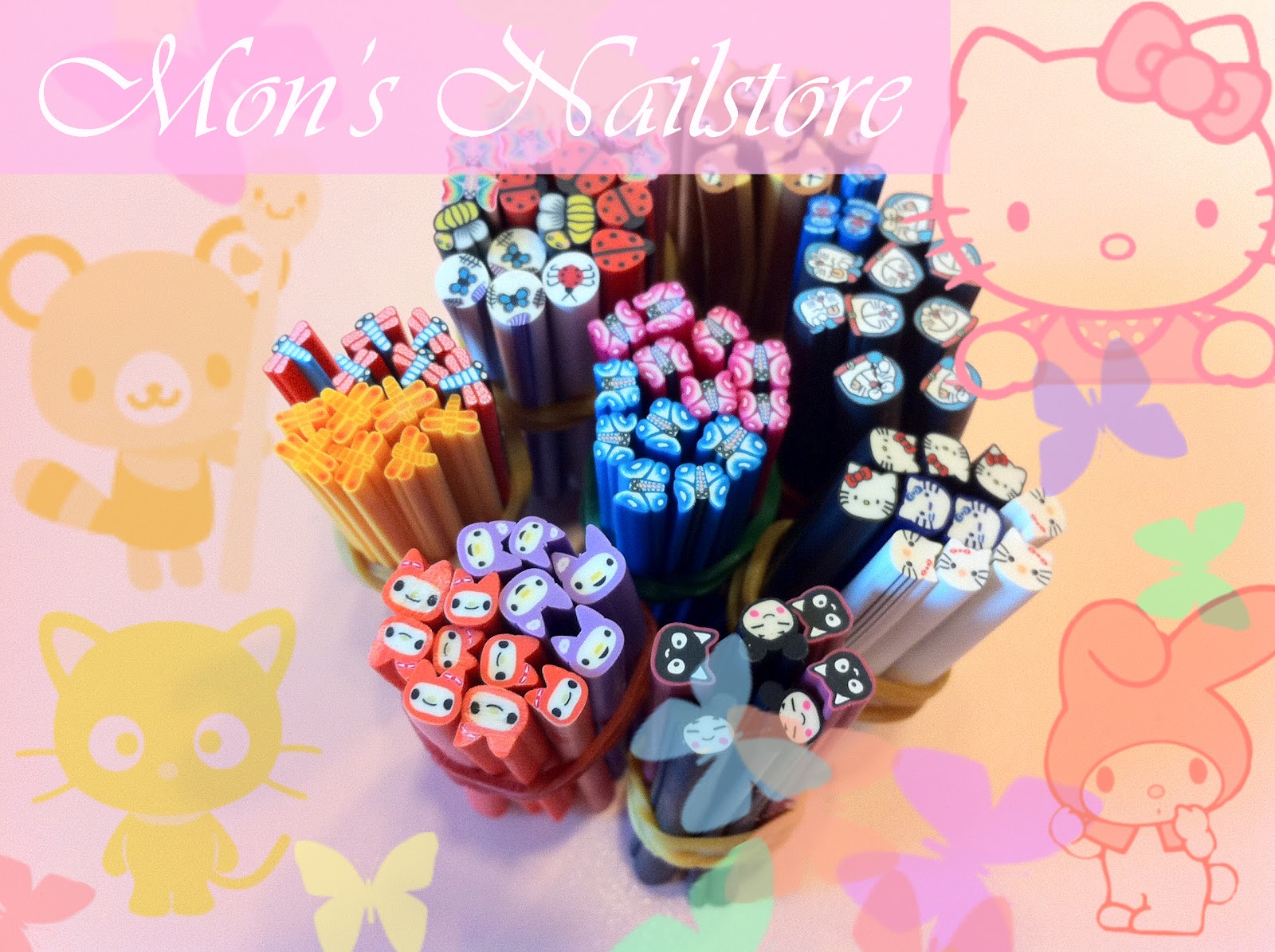 Mon's Nail: Fimo Canes